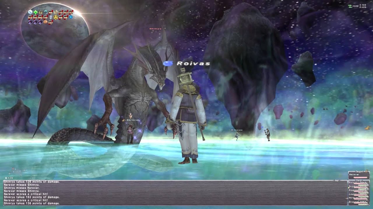 Final Fantasy XI: The Wyrm God ~ Shinryu - YouTube