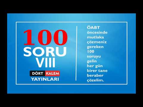 ÖABT DKAB ve İHL Öncesi Çözülesi 100 SORU - Season 1 Episode VIII