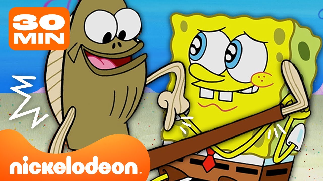 SpongeBob | 30 MINUTI dei migliori momenti di Fred il Pesce! 🐟 ...