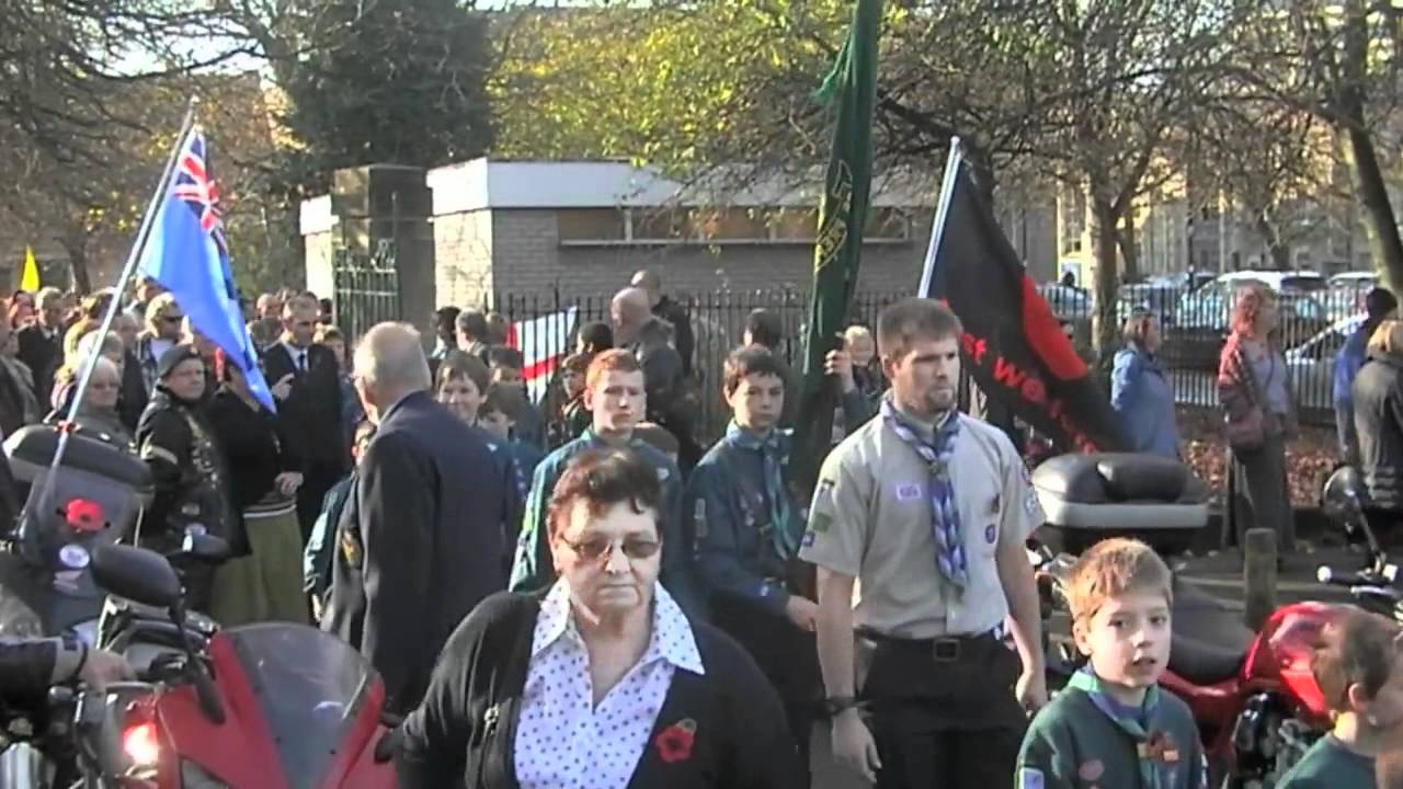 Royal British Legion Riders Weston Remembrance Sunday parade 2011 - YouTube