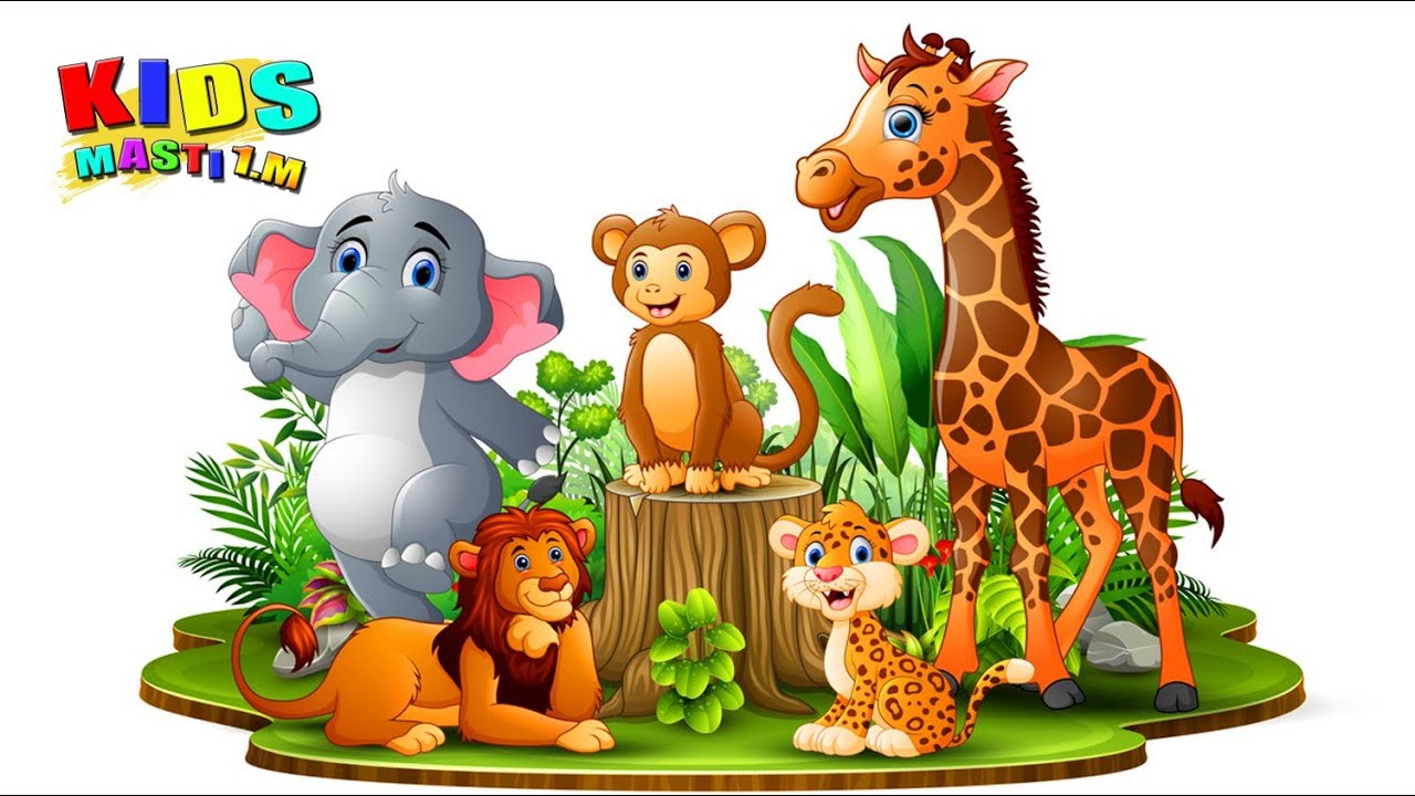 Cartoon aur Janwar or Pakshiyon Ke Masti | kids masti 1.m - YouTube