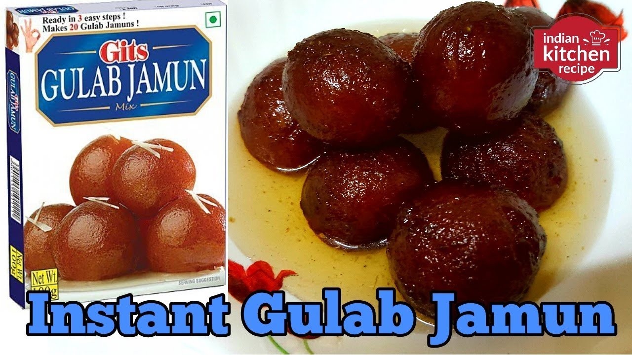Instant Gits GULAB JAMUN Recipe |Sweet Indian Dumpling Recipe | Simple ...