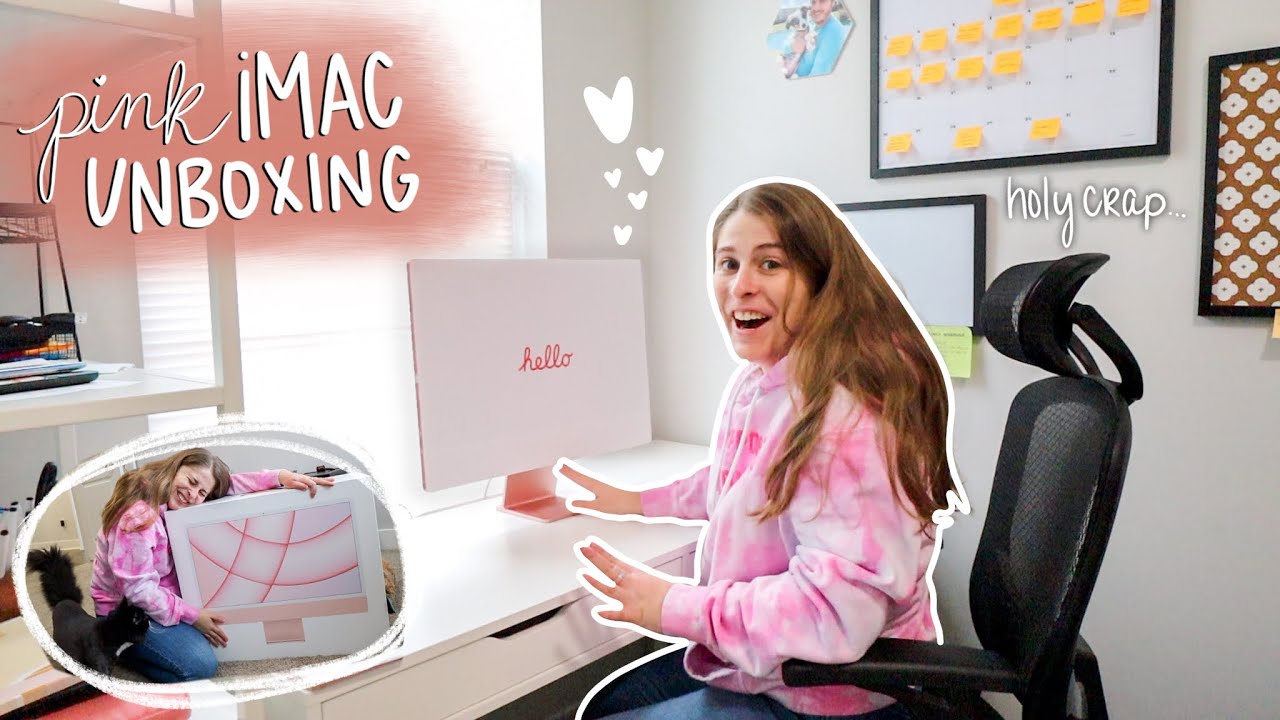Pink M1 iMac Unboxing & Setup! I'm obssesed with this thing. | vlogmas ...