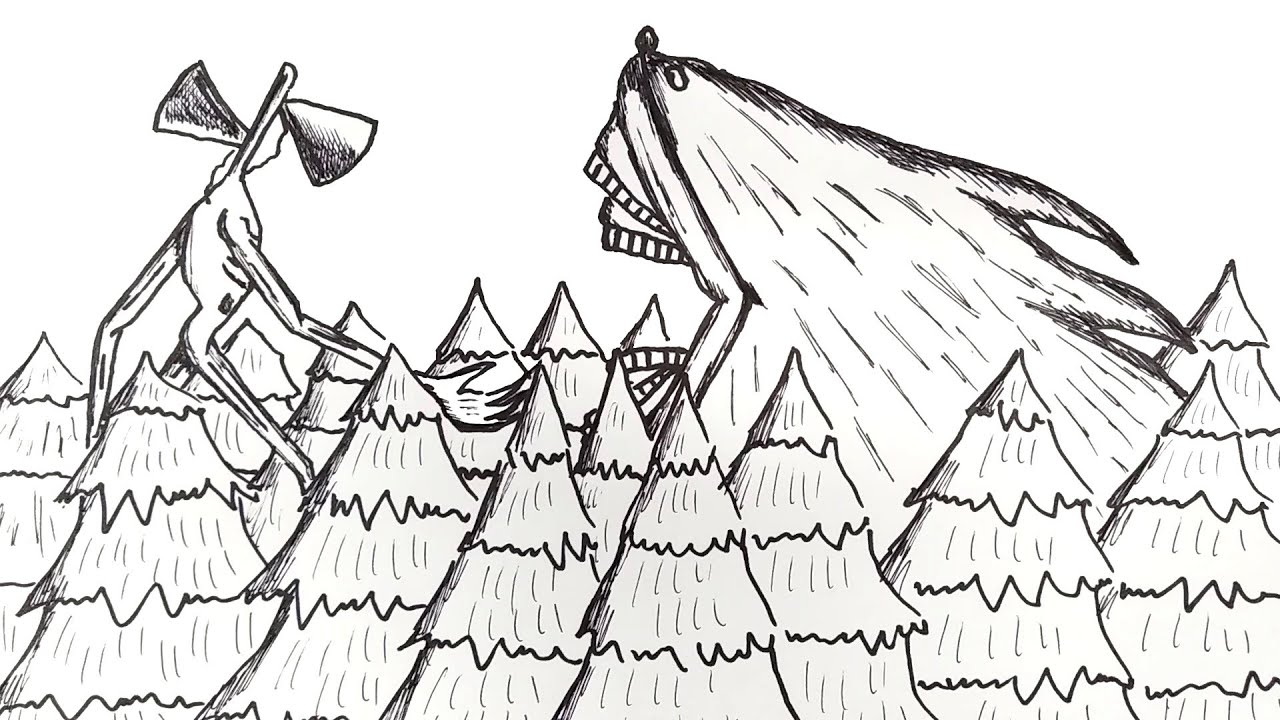 How to draw Shin Sonic in the forest - YouTube