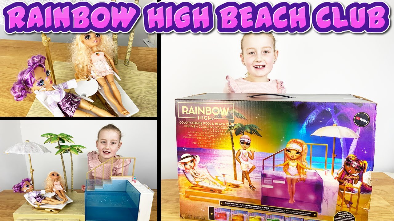 Rainbow High Beach Club Swimming Pool Opening And Play ! - YouTube