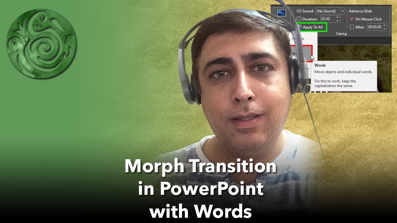 Using the Morph Transition with Words in PowerPoint - YouTube