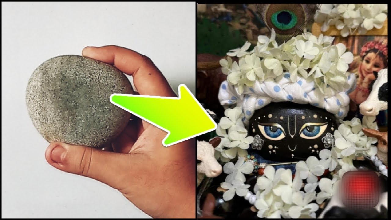 Lord krishna drawing on stone stone pe drawing 🙏 - YouTube