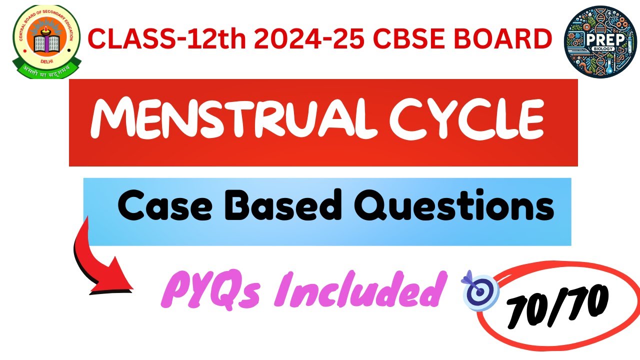 Menstrual Cycle | Case Based Question Practice | PYQs Included |12th ...