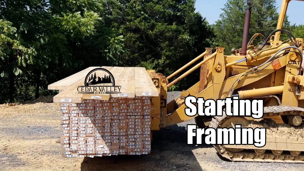 Building Our Dream Home: Getting Lumber & Starting Framing - YouTube
