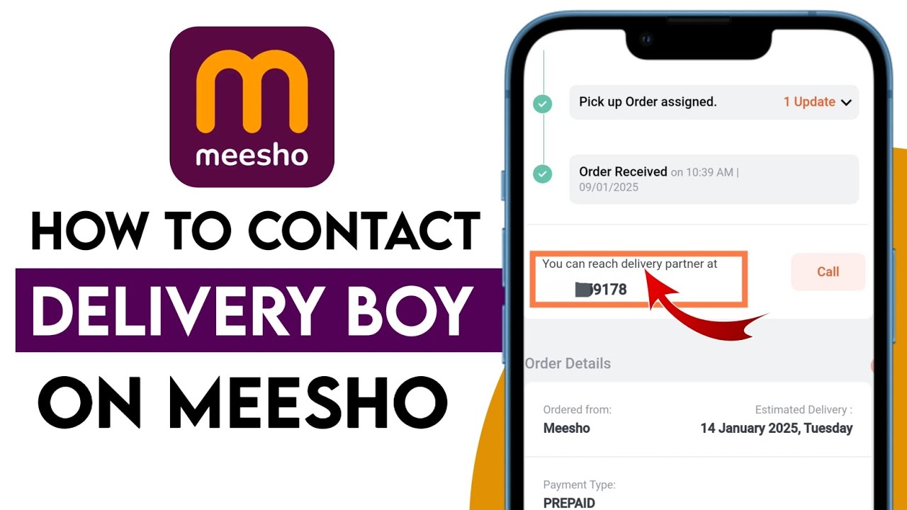 How to Contact Delivery boy in Meesho 2026 | How to get Meesho Delivery ...