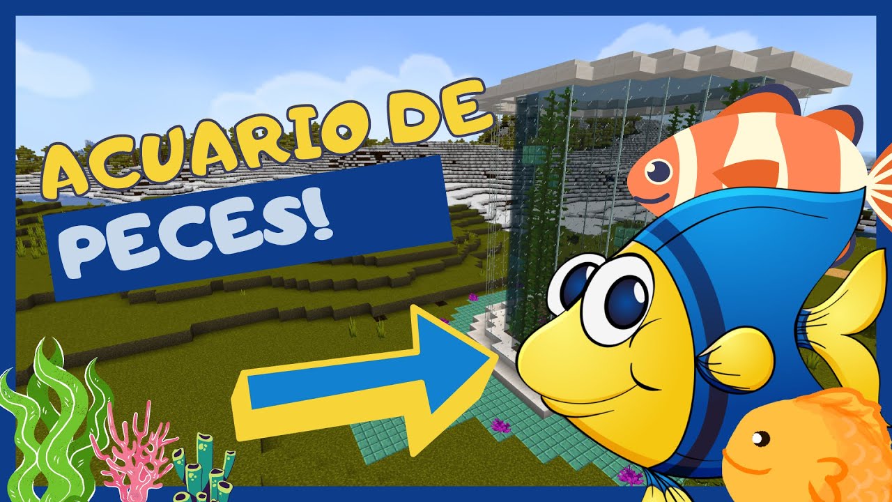 ️🐟¿COMO hacer un ACUARIO para PECES en minecraft?🐠⬅️ - YouTube