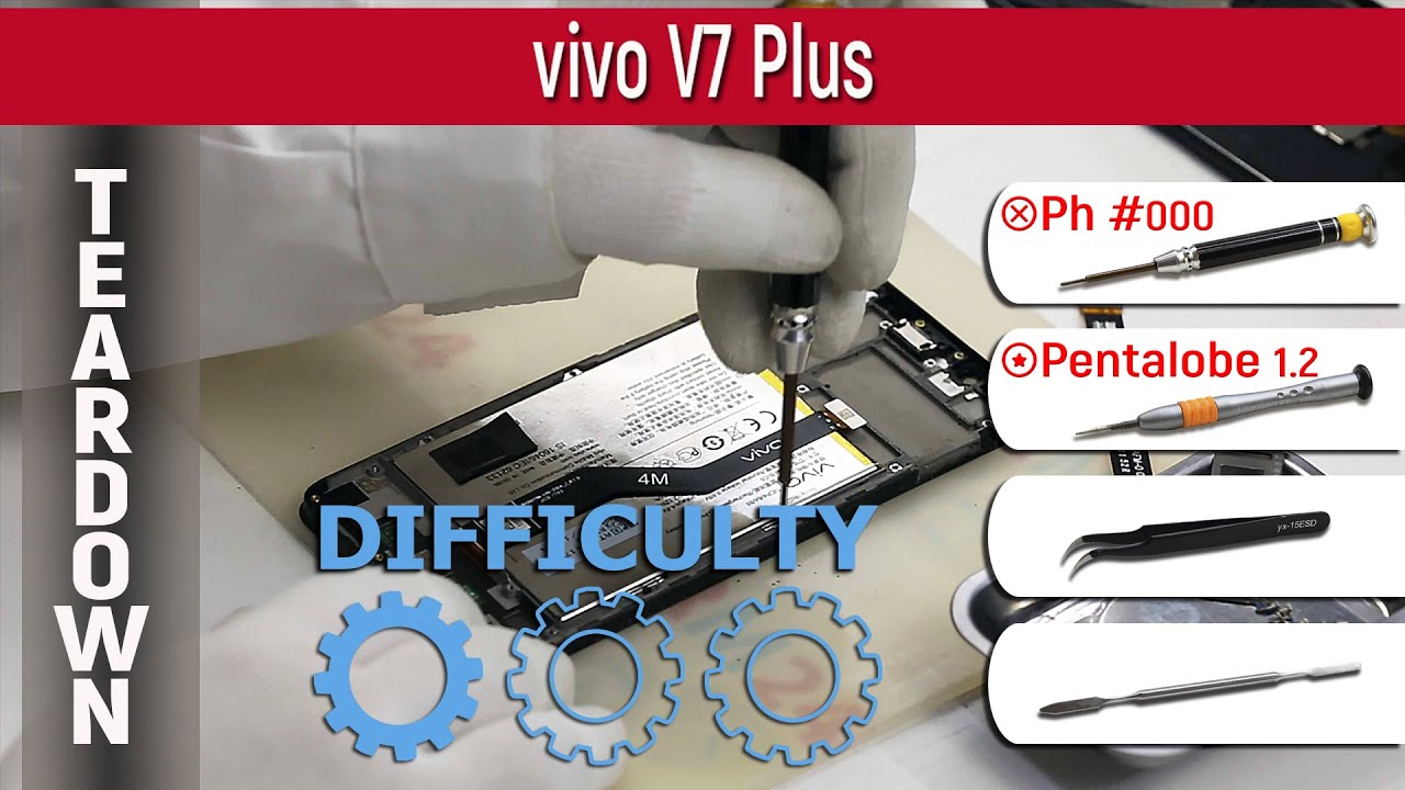 vivo V7 Plus (1716)📱 Teardown Take apart Tutorial - YouTube