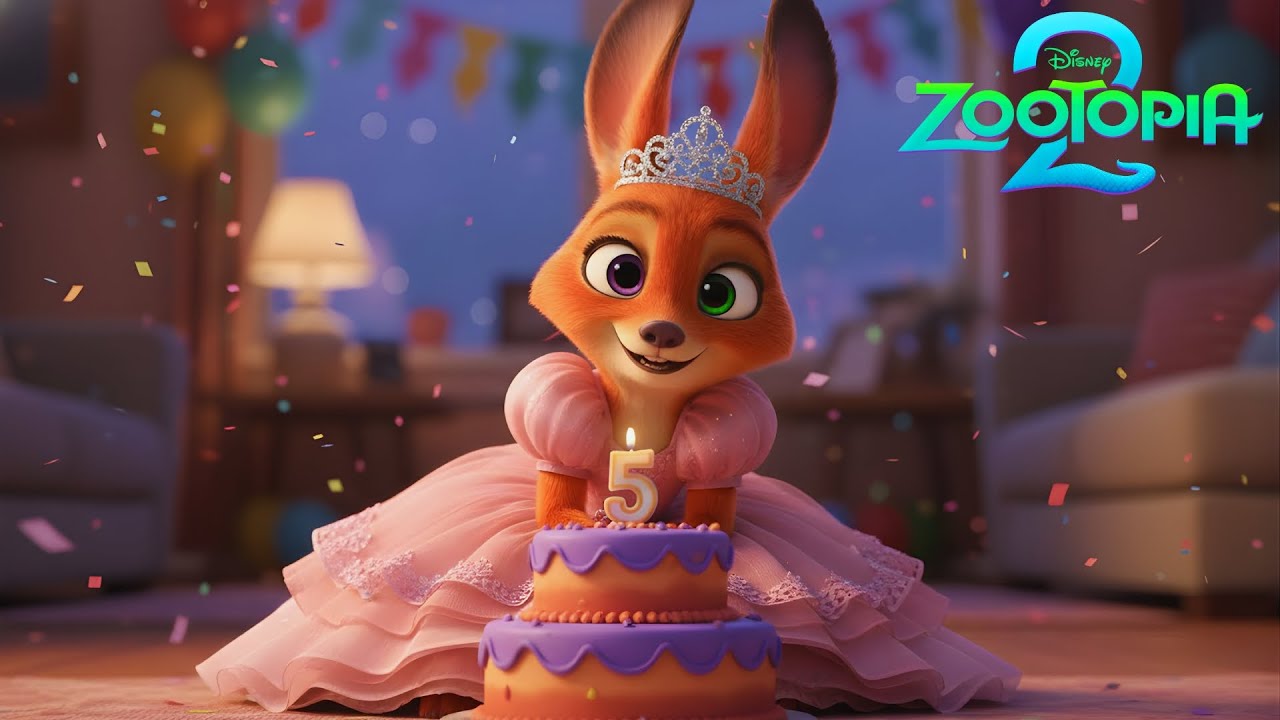 Zootopia 2 Violet’s Birthday Surrounded by Dad Nick and Mom Judy ...