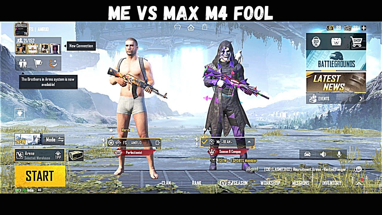 1 VS 1 WITH MAX M4 FOOL AND FOOL SET 😱😱 - YouTube