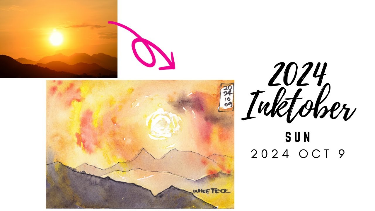 Inktober #9 | Sun | 2024 - YouTube