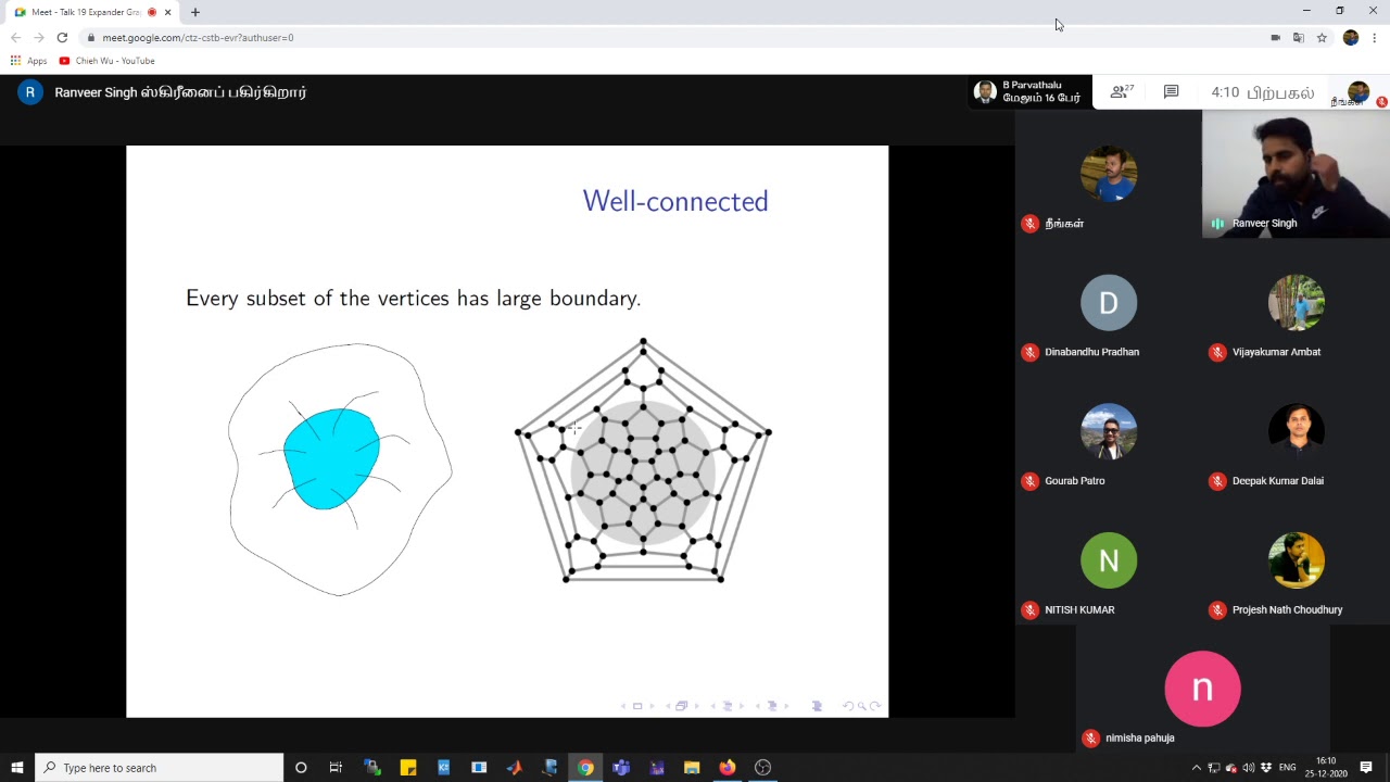Talk 19 Expander Graphs and Ramanujan Graphs - YouTube
