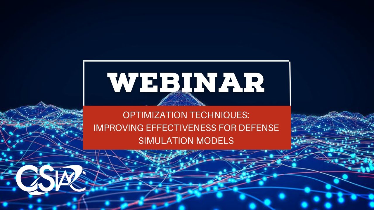 Optimization Techniques Improving Effectiveness for Defense Simulation ...