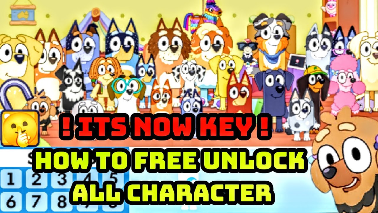 Bluey The Videogame Its Now Key How To Free Unlock All Character Using ...