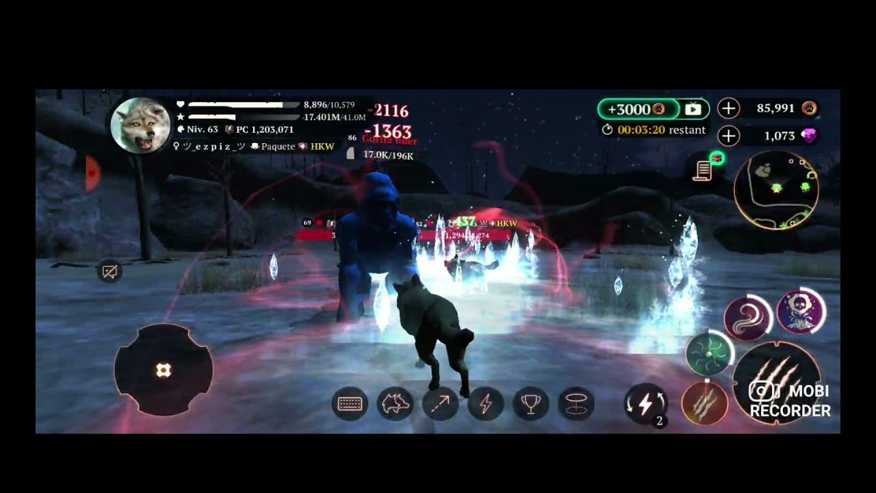 the wolf lvl 63 jugando con (Brian white wolf) 🌟🌟 - YouTube