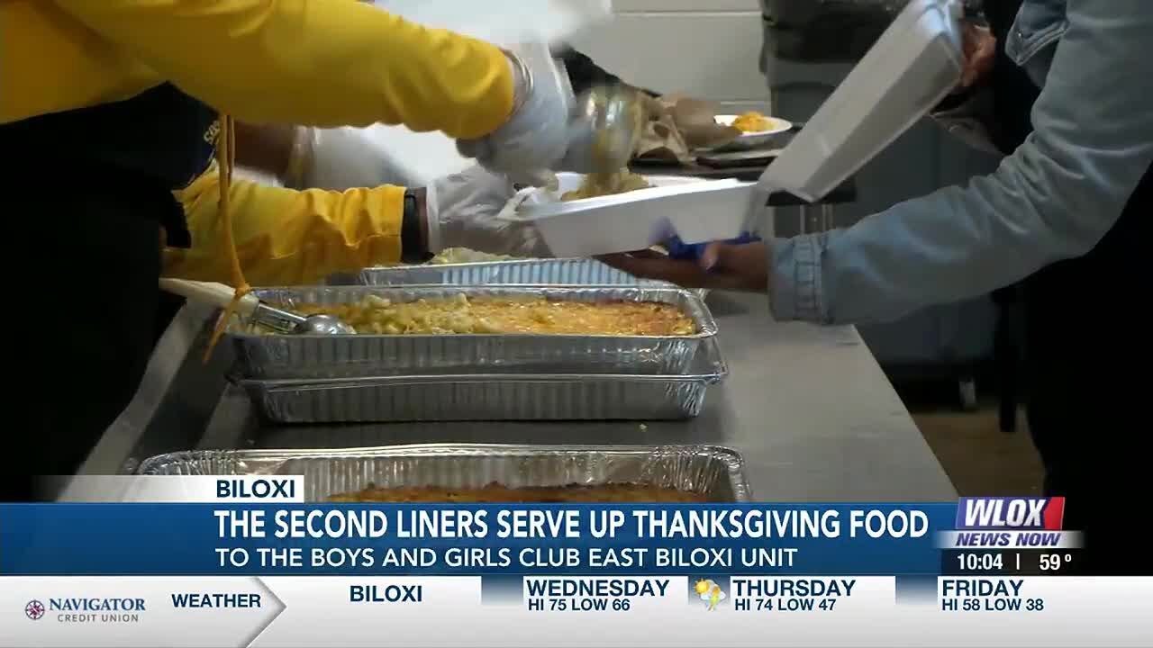 Second Liners Mardi Gras Club serves Thanksgiving meal to Boys & Girls Club East Biloxi Unit ...