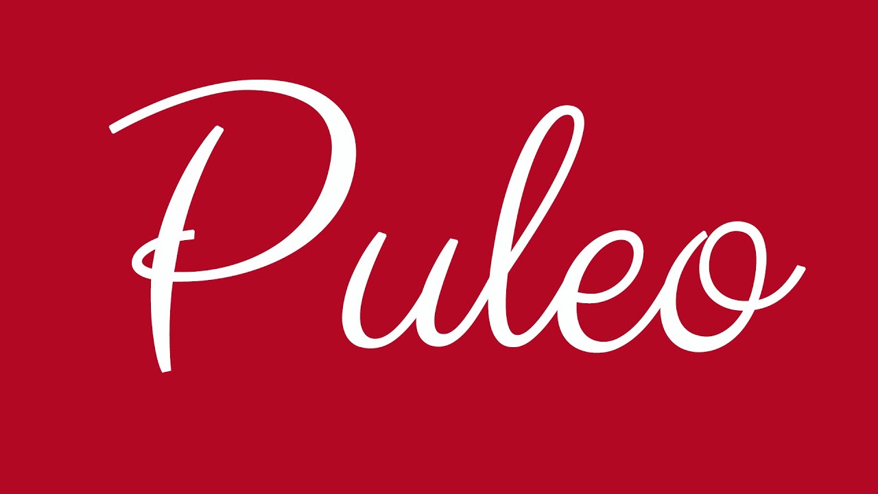 Learn how to Write the Name Puleo Signature Style in Cursive Writing ...