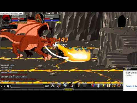 AQWorlds Red Dragon soloed within 1000 hp - YouTube