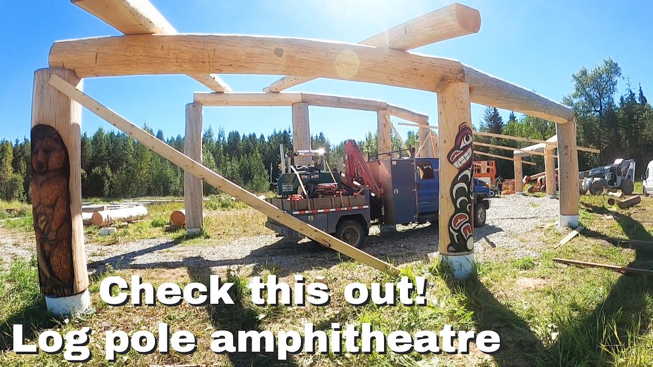 Log pole amphitheatre build - check it out! North - bear - YouTube