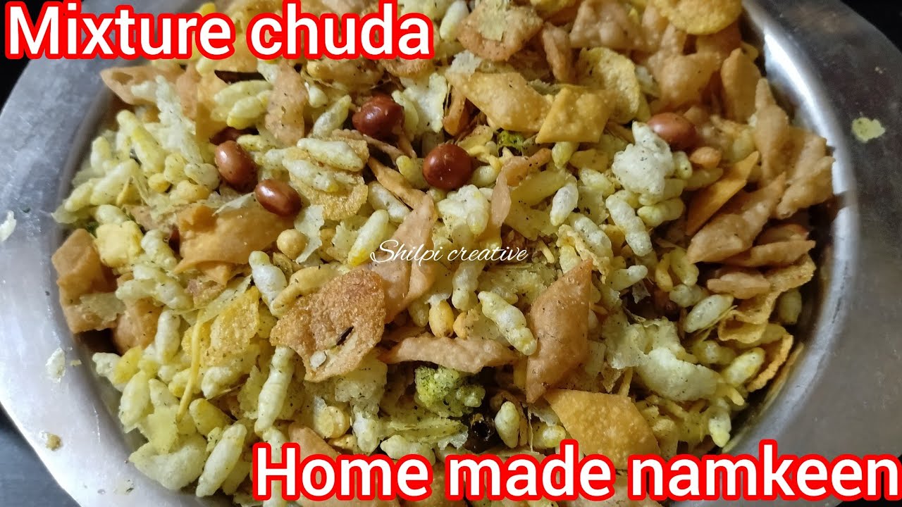 Home made namkeen chuda //mixture chuda @shilpi_creative #chuda recipe ...
