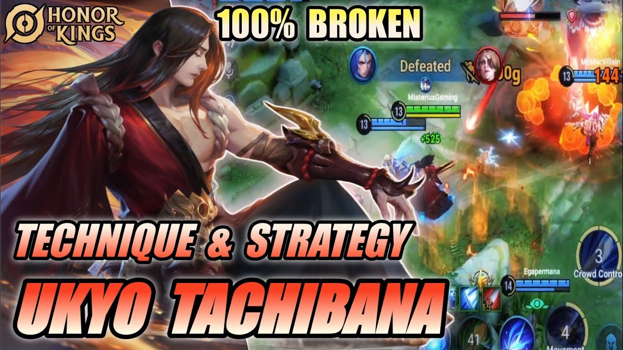 UKYO TACHIBANA Technique & Strategy in Game Honor of Kings (HOK) best ...