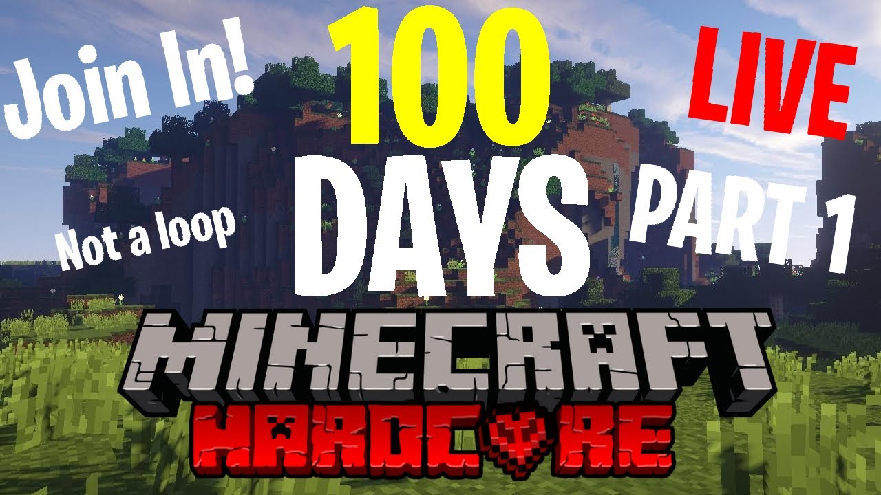 Minecraft Hardcore LIVE - 100 Days of Survival - YouTube