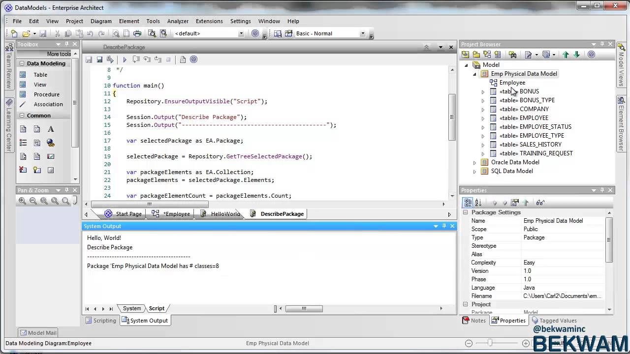 Intro To Scripting With Sparxsystems Enterprise Architect Youtube