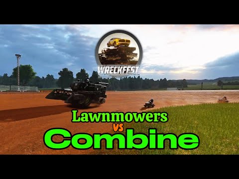 Wreckfest - Lawnmowers VS Combine Cinematic Camera View (Realistic, No ...