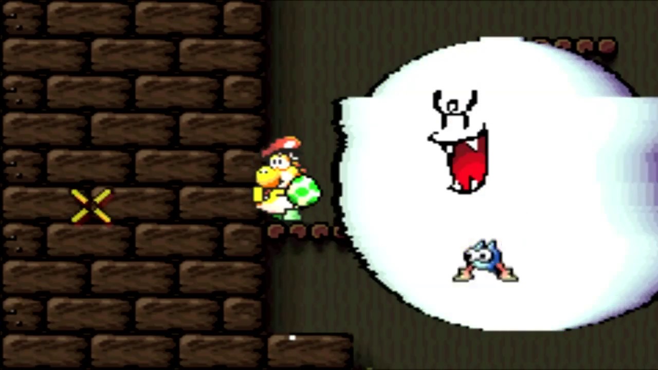 Super Mario Advance 3 Yoshi's Island (GBA) Boss #3 Bigger Boo - YouTube