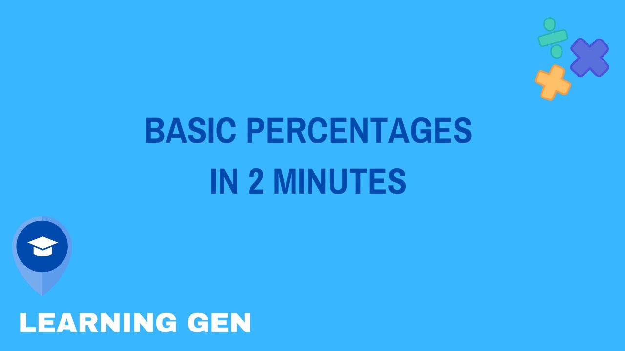 LEARN BASIC PERCENTAGES IN 2 MINUTES (NON CALC) - YouTube