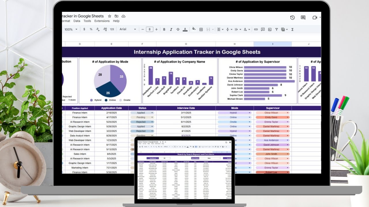 Internship Application Tracker in Google Sheets - YouTube
