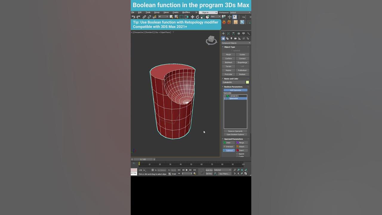 Mastering Boolean in 3DS Max: Achieving Perfect Topology #shorts #3dsmax #tips #3dmodeling # ...
