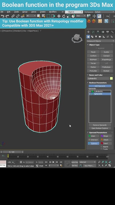 Mastering Boolean In 3ds Max Achieving Perfect Topology Shorts 3dsmax Tips 3dmodeling