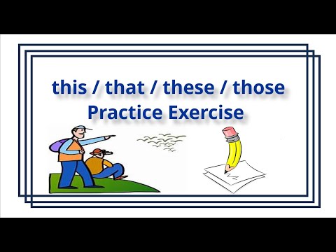 this / that/ these/ those || Practice exercise - YouTube