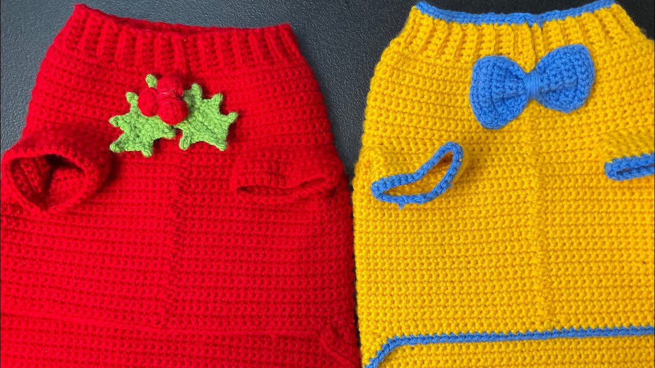 Tutorial a crochet: Abrigo para mascota a crochet nivel principiante ...