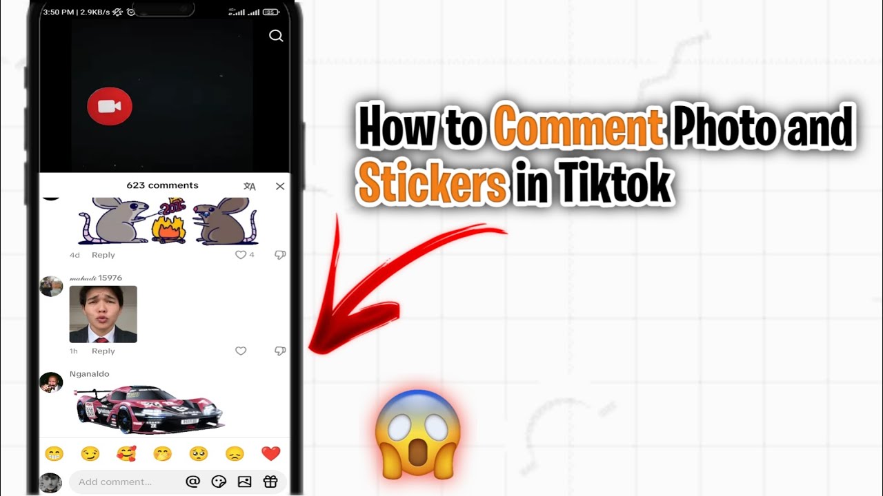 How to comment sticker and photo in Tiktok comments | new trick in 1 ...