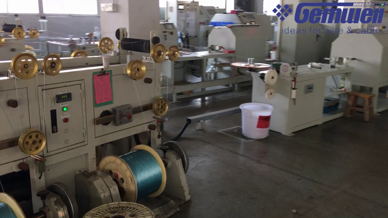 # single twist stranding line for HDMI cable - YouTube