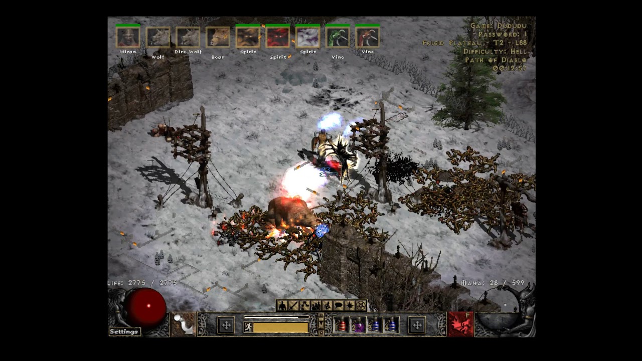 Druid Summoner Endgame Path of Diablo T2 - YouTube
