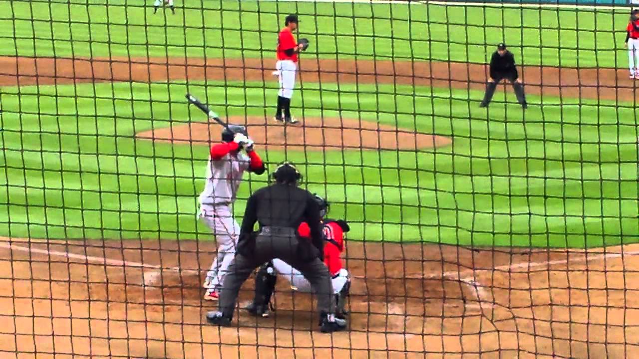 Kannapolis LHP Sean Bierman vs. Greenville CF Manuel Margot, 4.6.14 ...