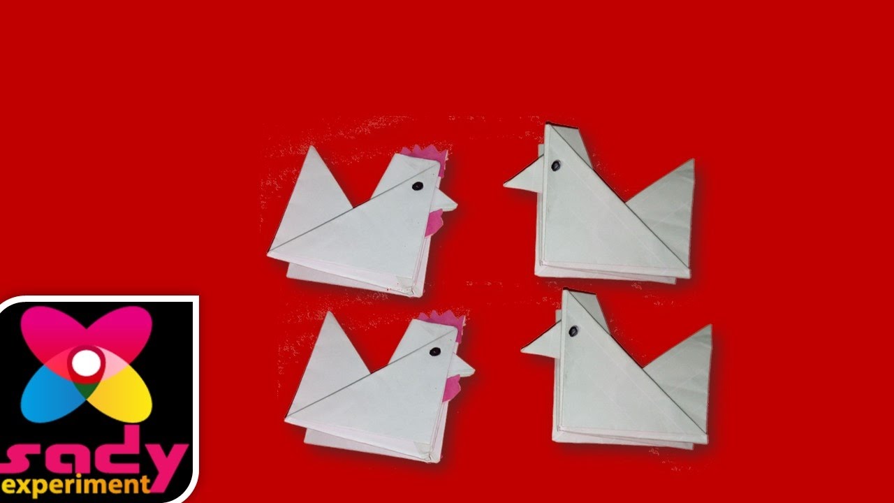 How to Make a Origami Paper Chicken At Home - YouTube