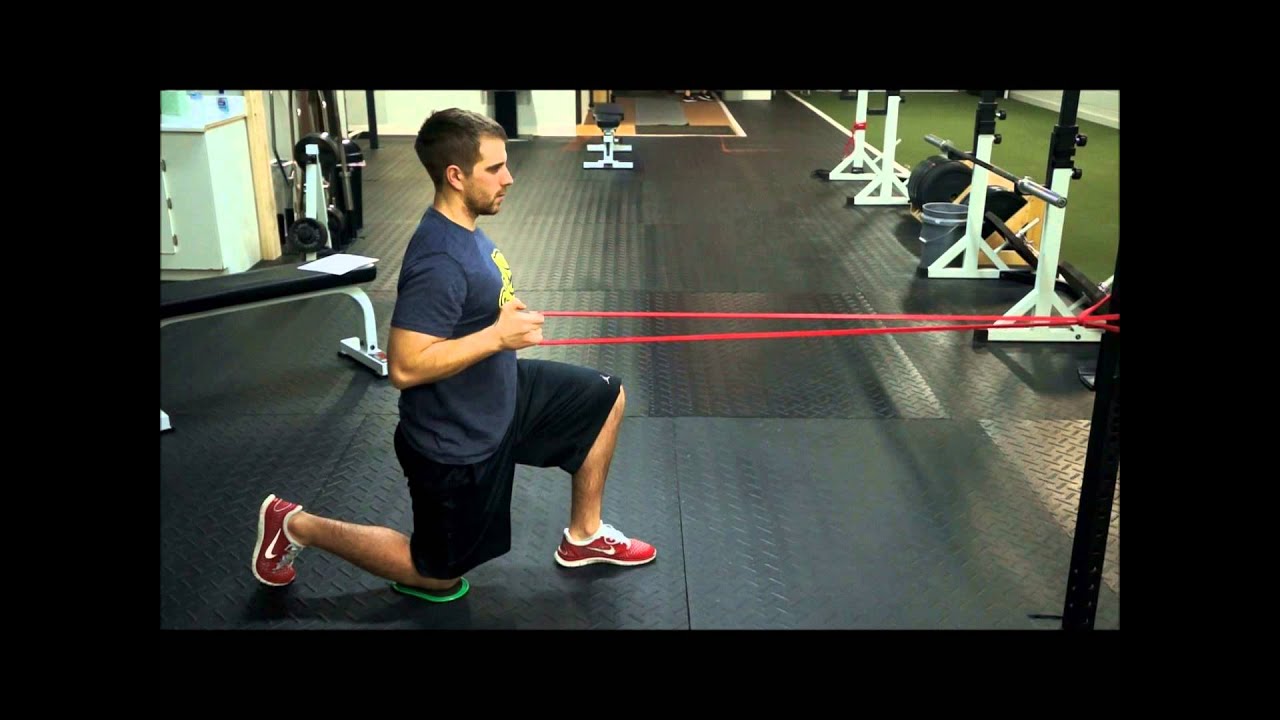 1/2 Kneeling Band Row.wmv - YouTube