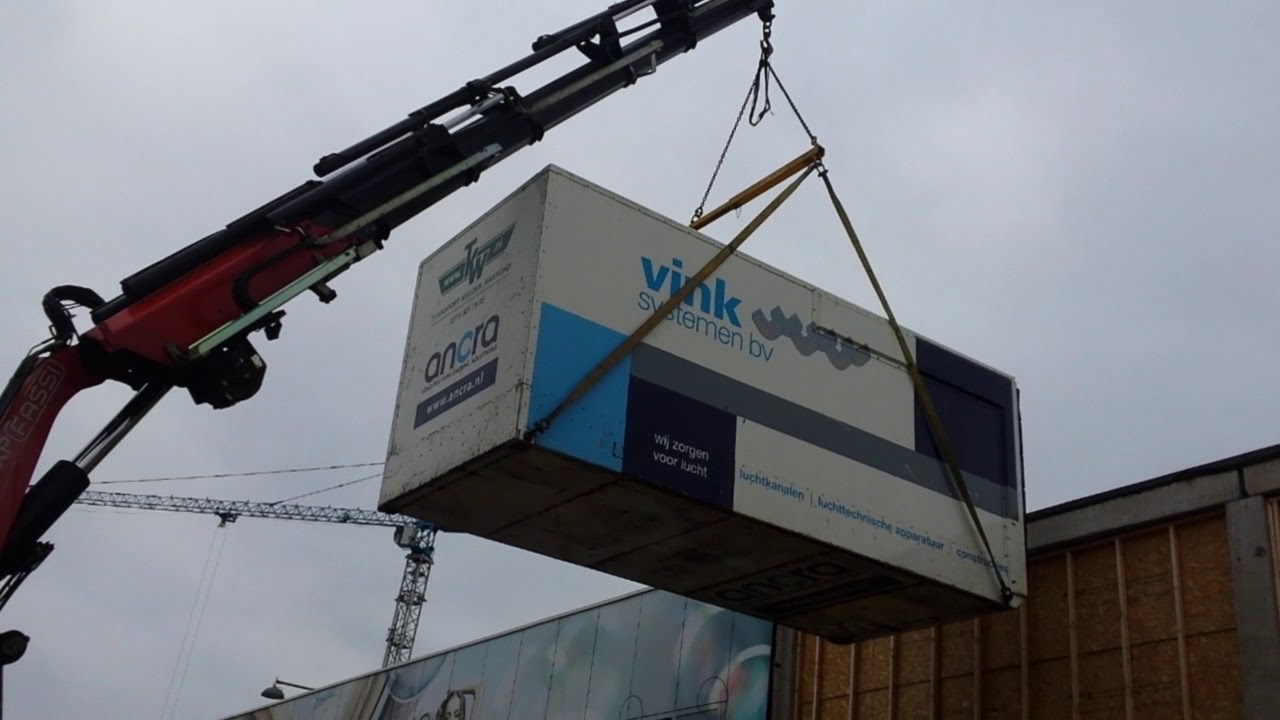 Hijsen met Hijsrol-Container Vink Systemen BV - YouTube