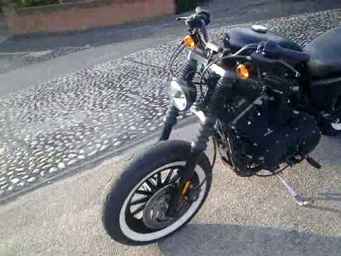 Harley Davidson 883 iron Wide Glide conversion - YouTube