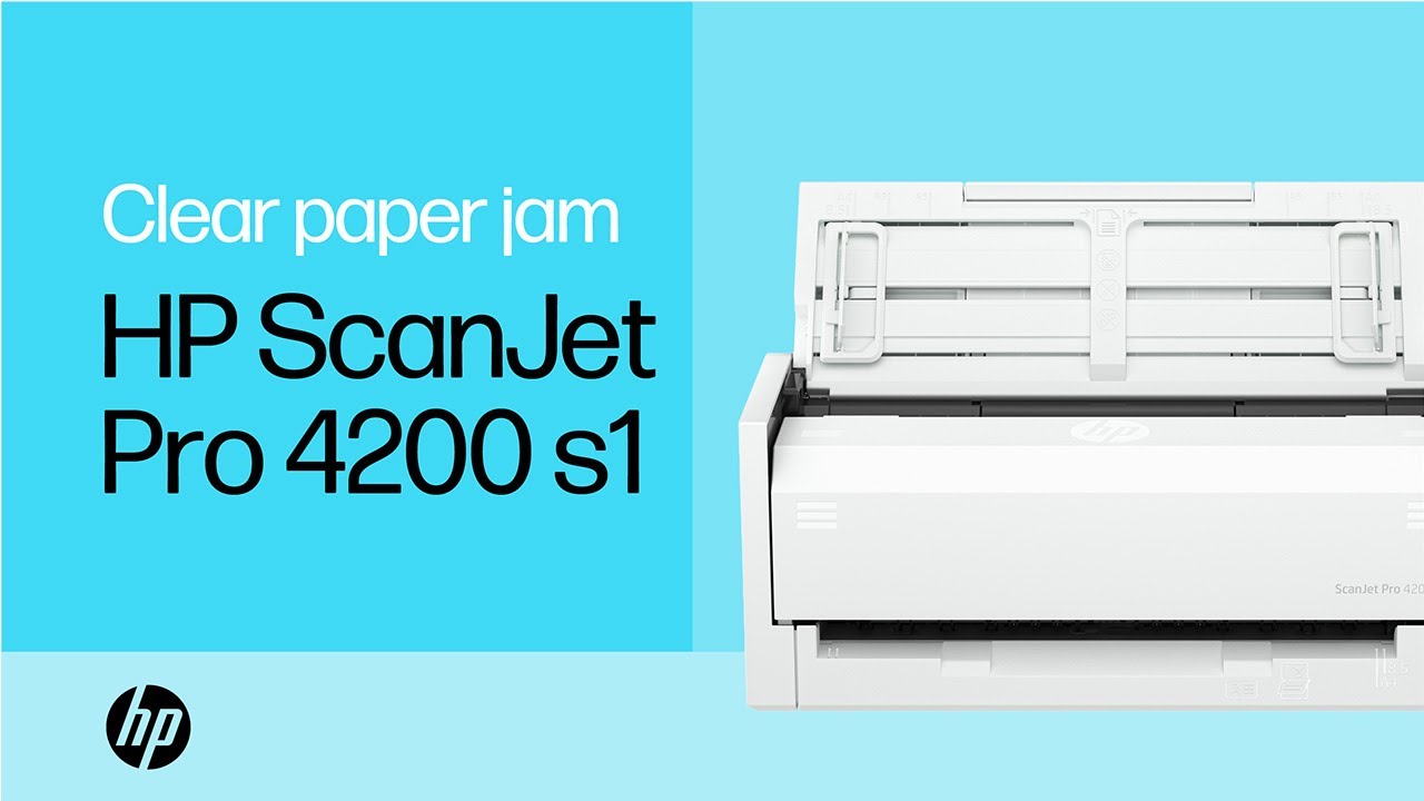 Clear a paper jam | HP ScanJet Pro 4200 s1 | HP Support - YouTube