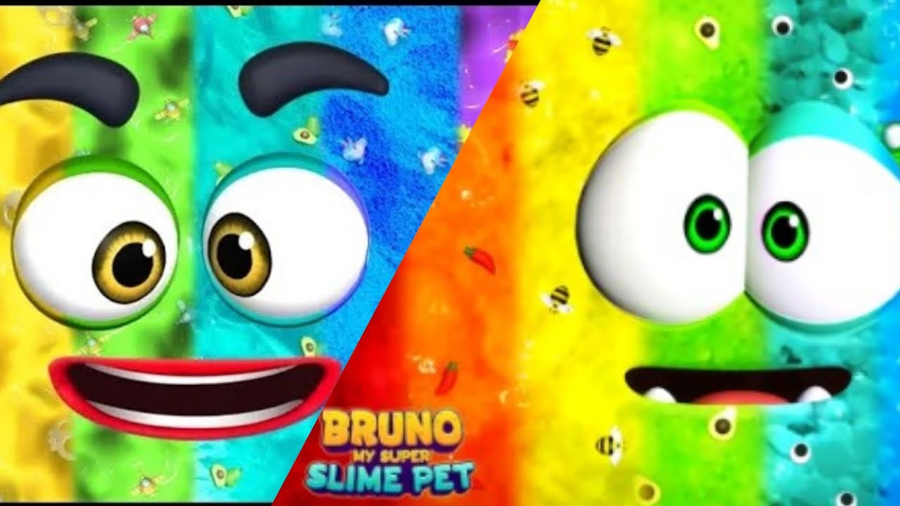 BRUNO My Talking Slime Pet Vs My Talking Slime Virtual Pet - YouTube