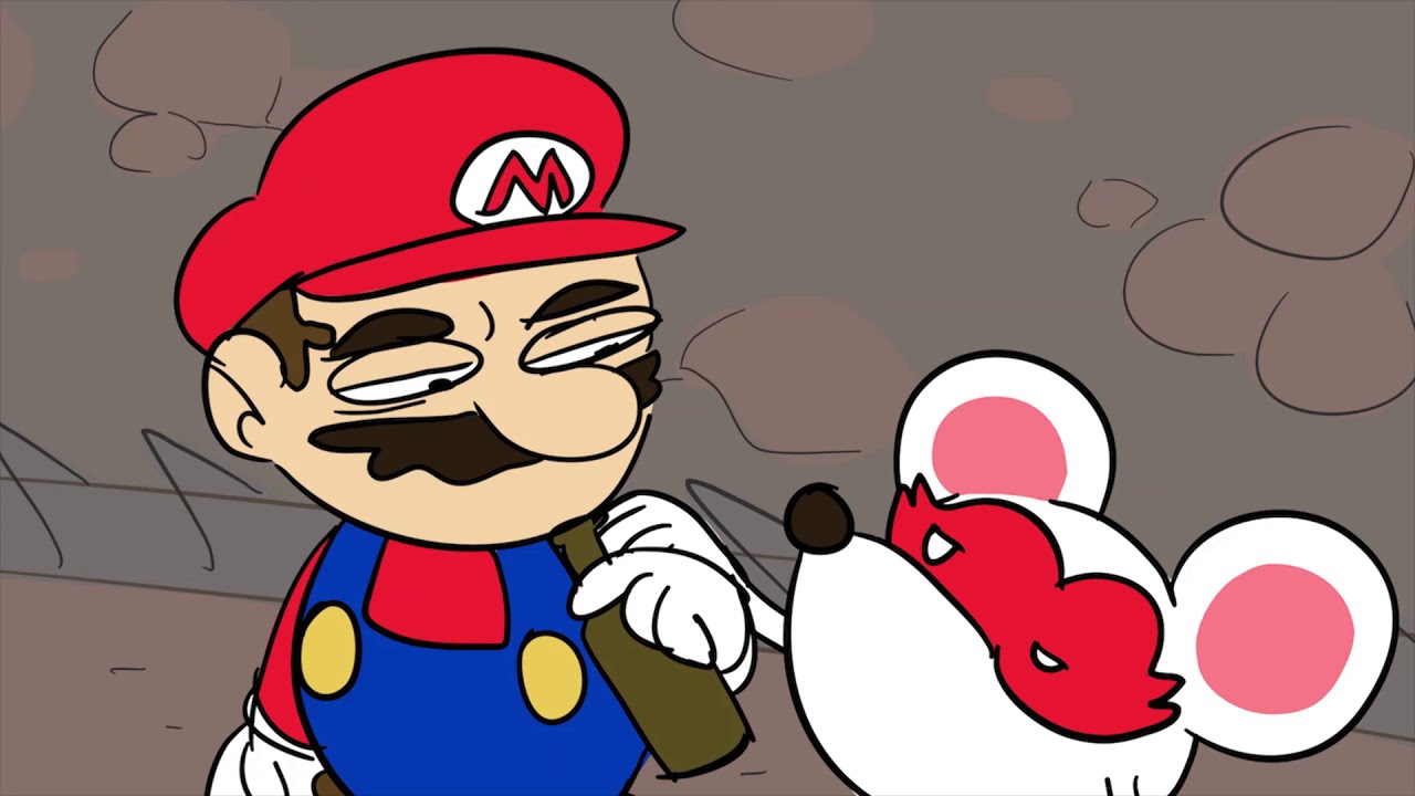 drunk mouse slaps mario - YouTube
